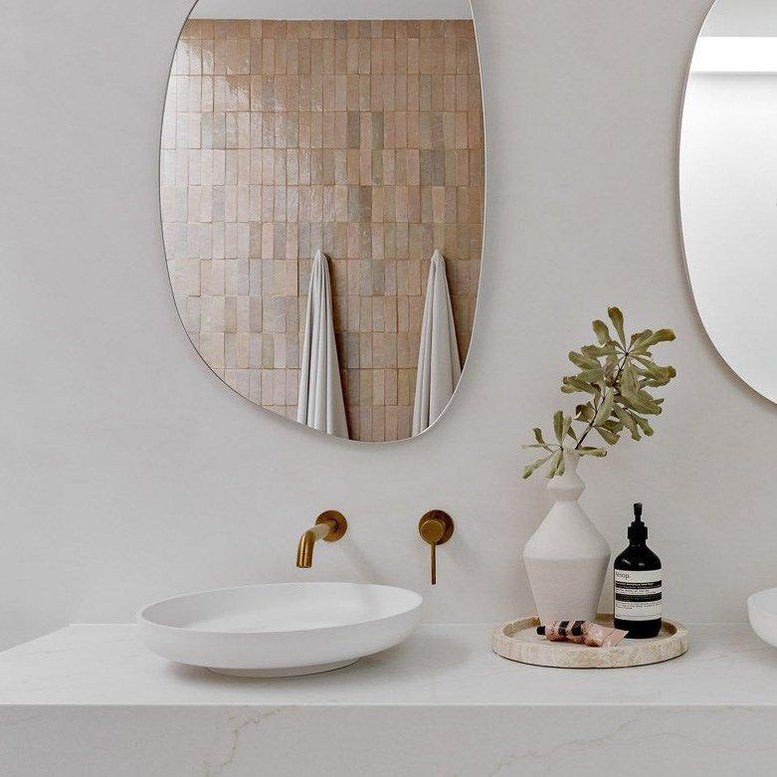 ADP Flume Ceramic Above Counter Basin Matte White | Ideal Bathroom Centre