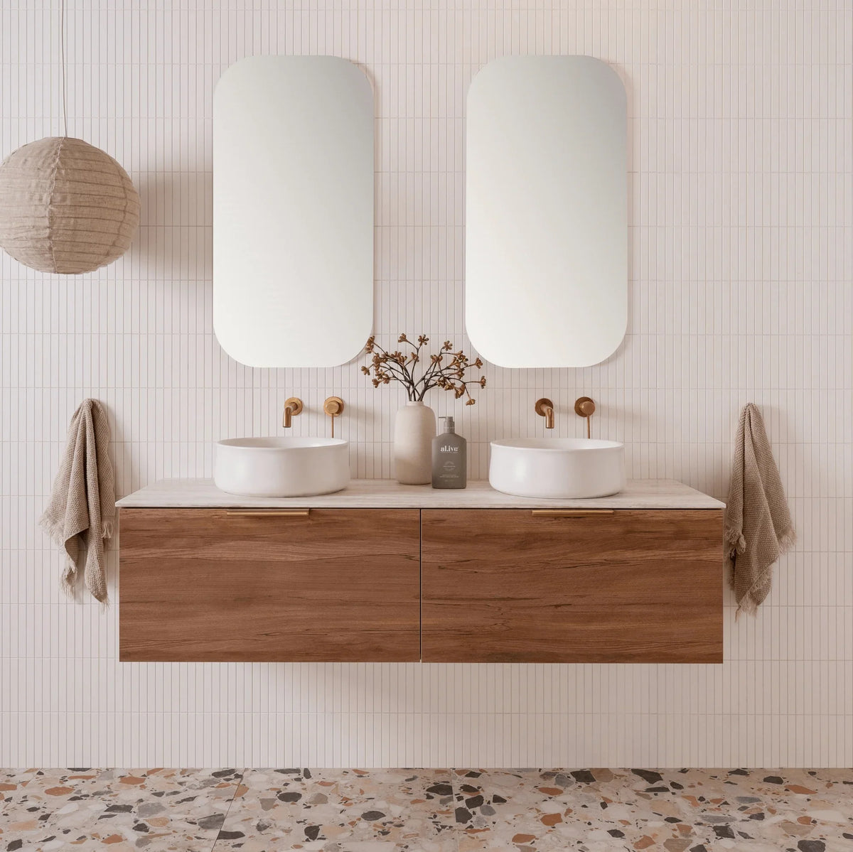 ADP Glacier Benchtop Slim Wall Hung Vanity All Drawer | Ideal Bathroom ...