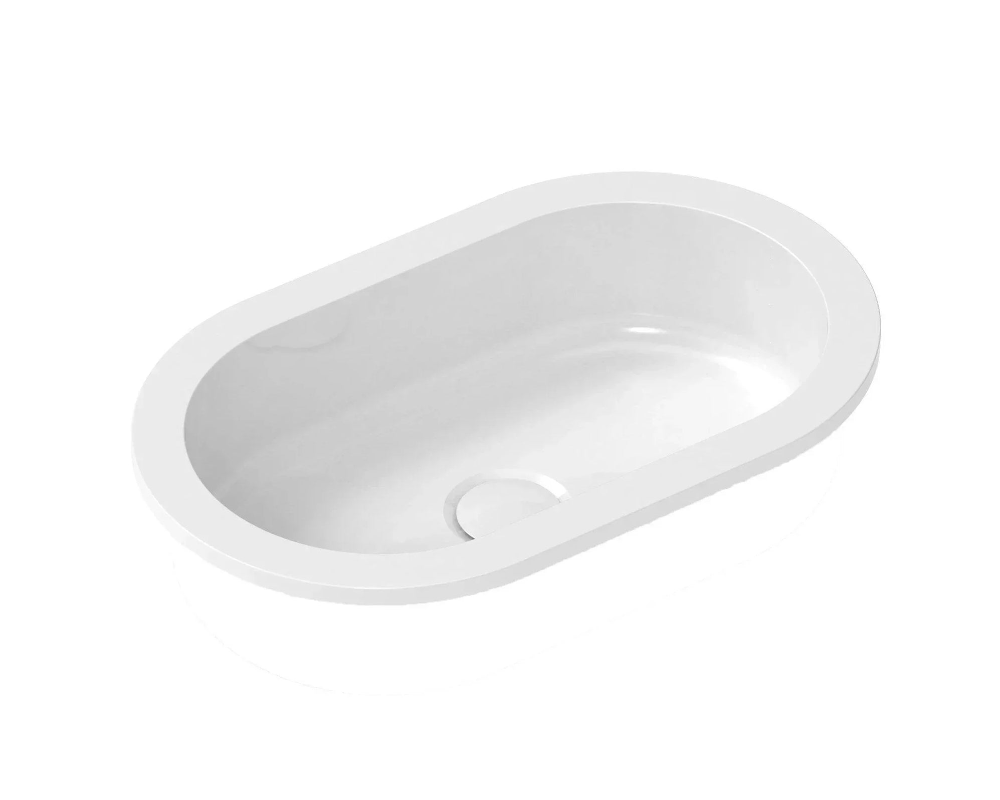 ADP Isla Solid Surface Inset/ Under Counter Basin-Gloss White | Ideal ...