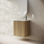 Cassa Design Gravity Curved Small Space Wall Hung Vanity | Ideal ...