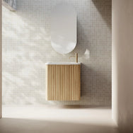 Cassa Design Gravity Curved Small Space Wall Hung Vanity | Ideal ...