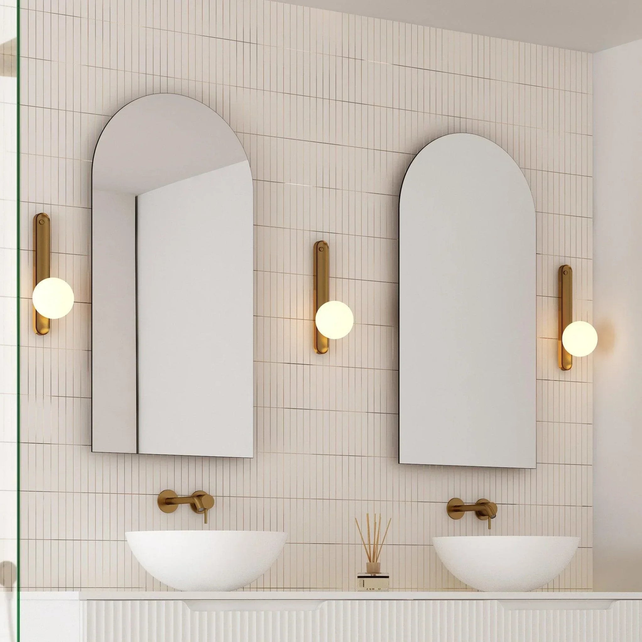 Milano Arch 450x900mm Frameless Polished Edge Mirror | Ideal Bathroom ...