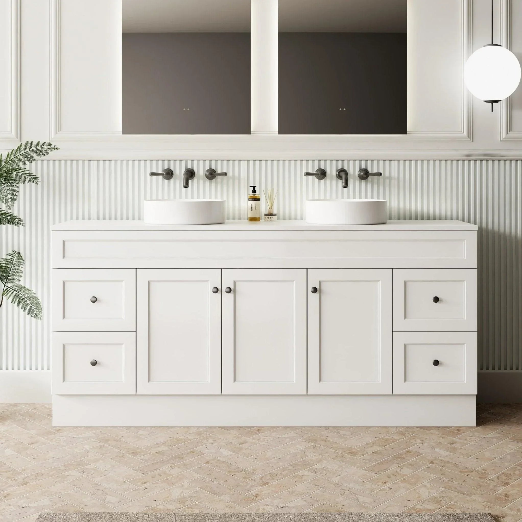 Milano Federation 1800mm Freestanding Vanity Double Bowl | Ideal ...
