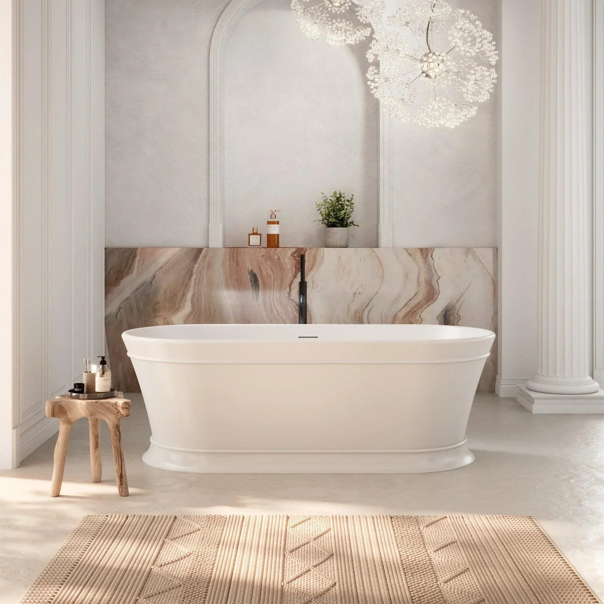 Milano Victoria 1700mm Freestanding Bath-Gloss White | Ideal Bathroom ...