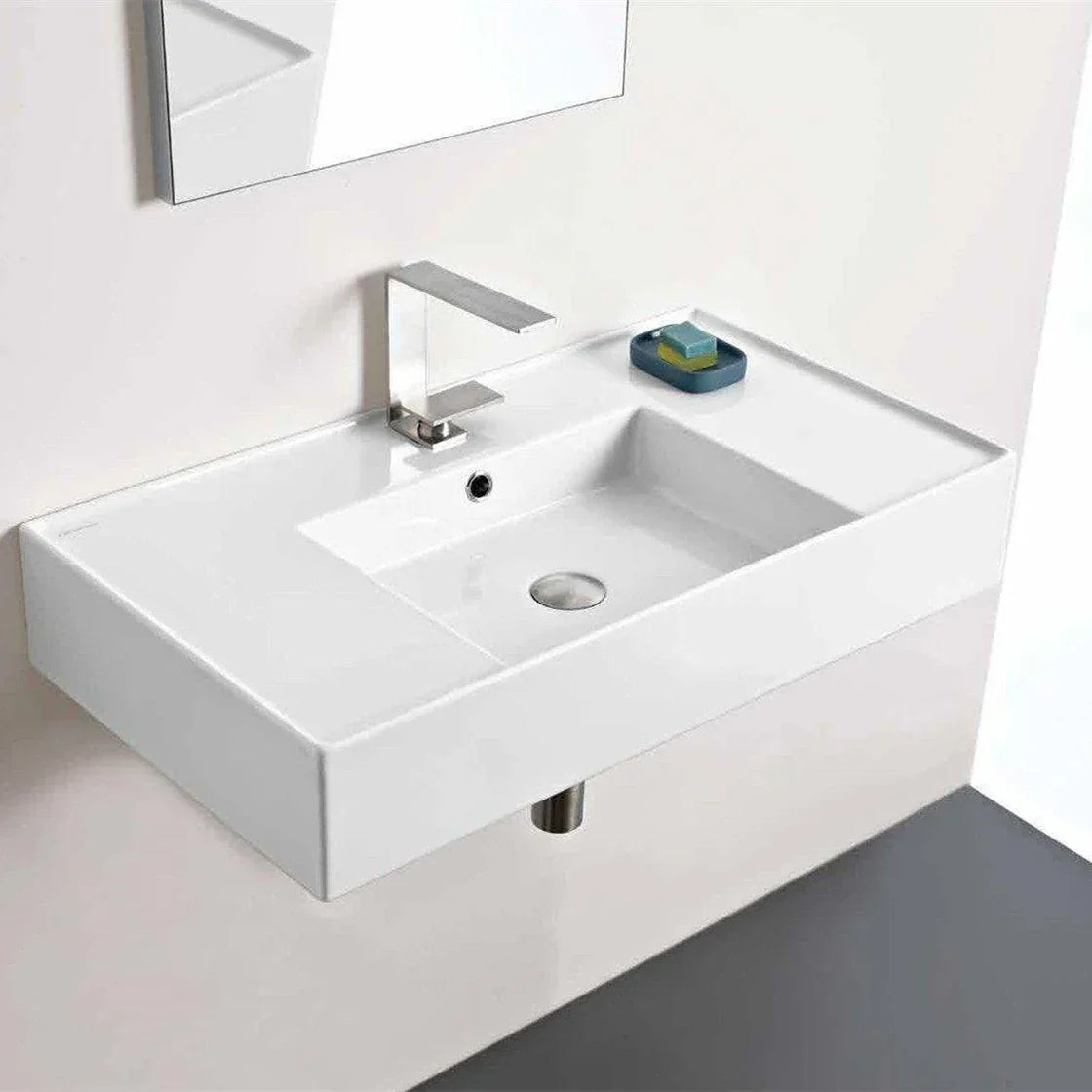 ADP Teorema 800mm Ceramic Wall Hung Basin — Ideal Bathroom Centre
