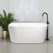 Cassa Design Auris Round Back to Wall Bath-Gloss White — Ideal Bathroom ...