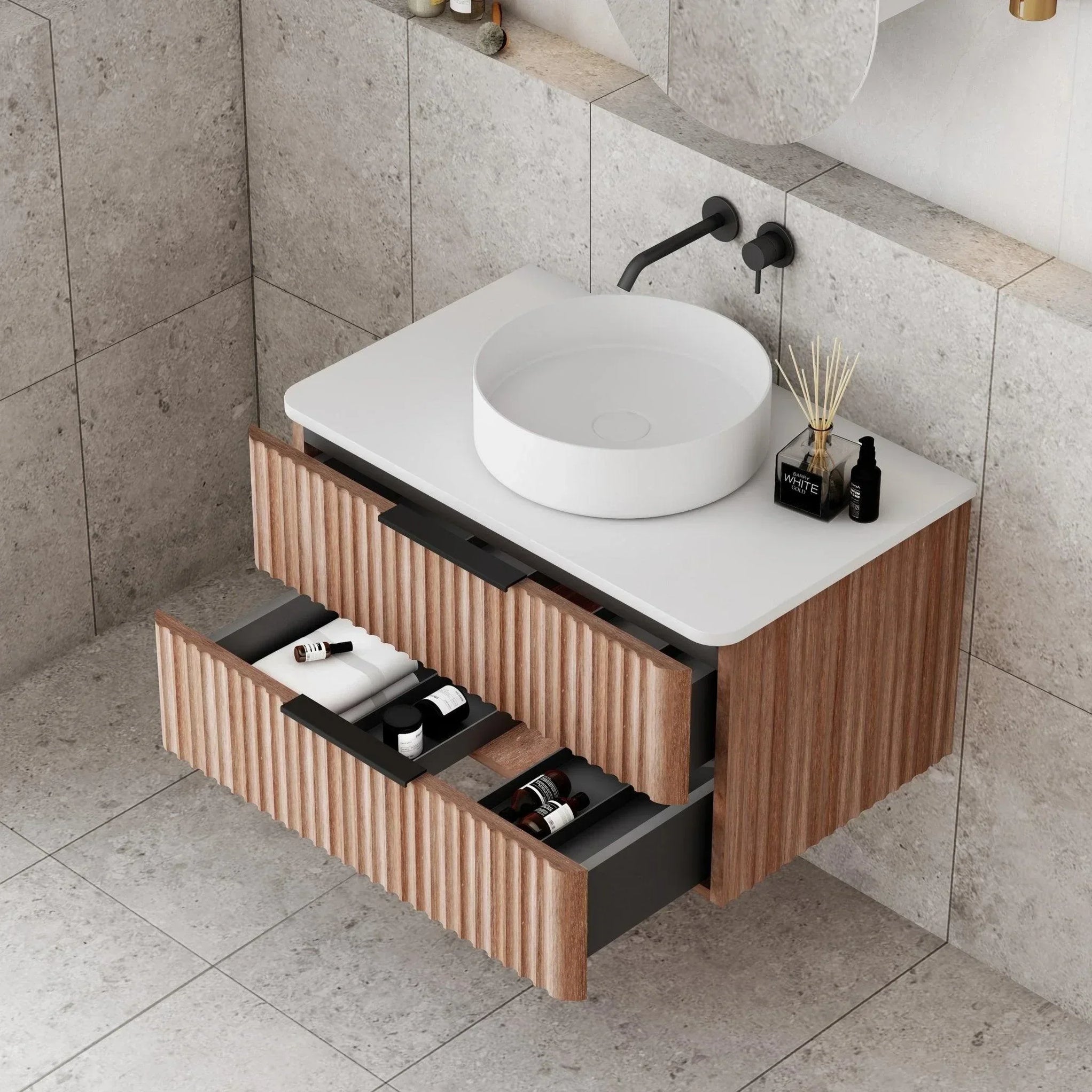 Cassa Design Gravity Curved Wall Hung Vanity | Ideal Bathroom Centre