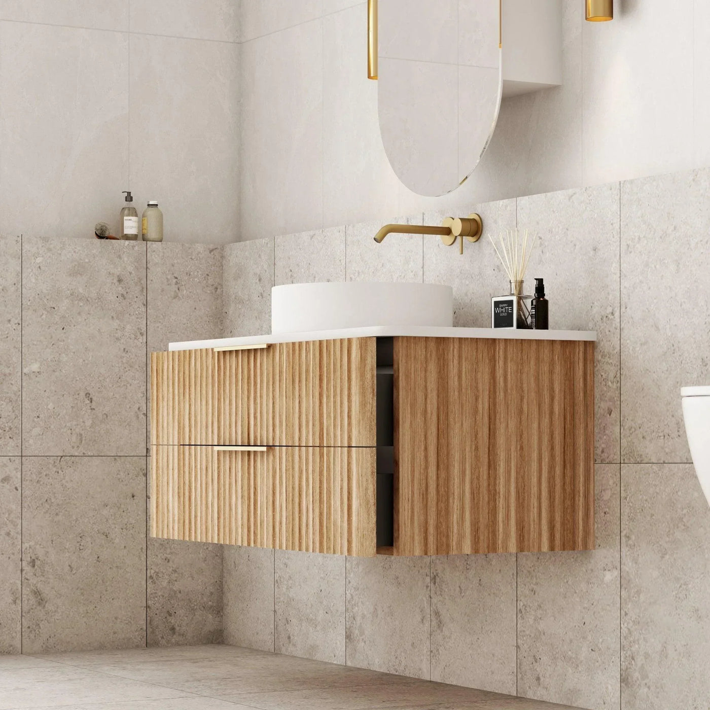 Cassa Design Gravity Curved Wall Hung Vanity — Ideal Bathroom Centre