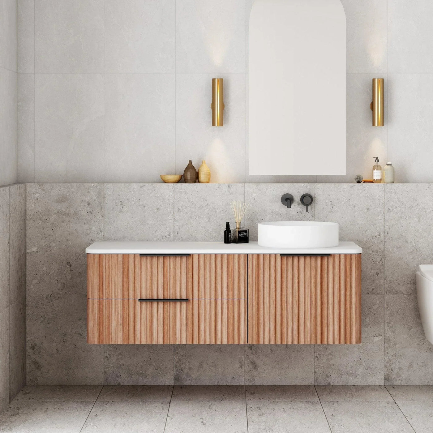 Cassa Design Gravity Curved Wall Hung Vanity | Ideal Bathroom Centre