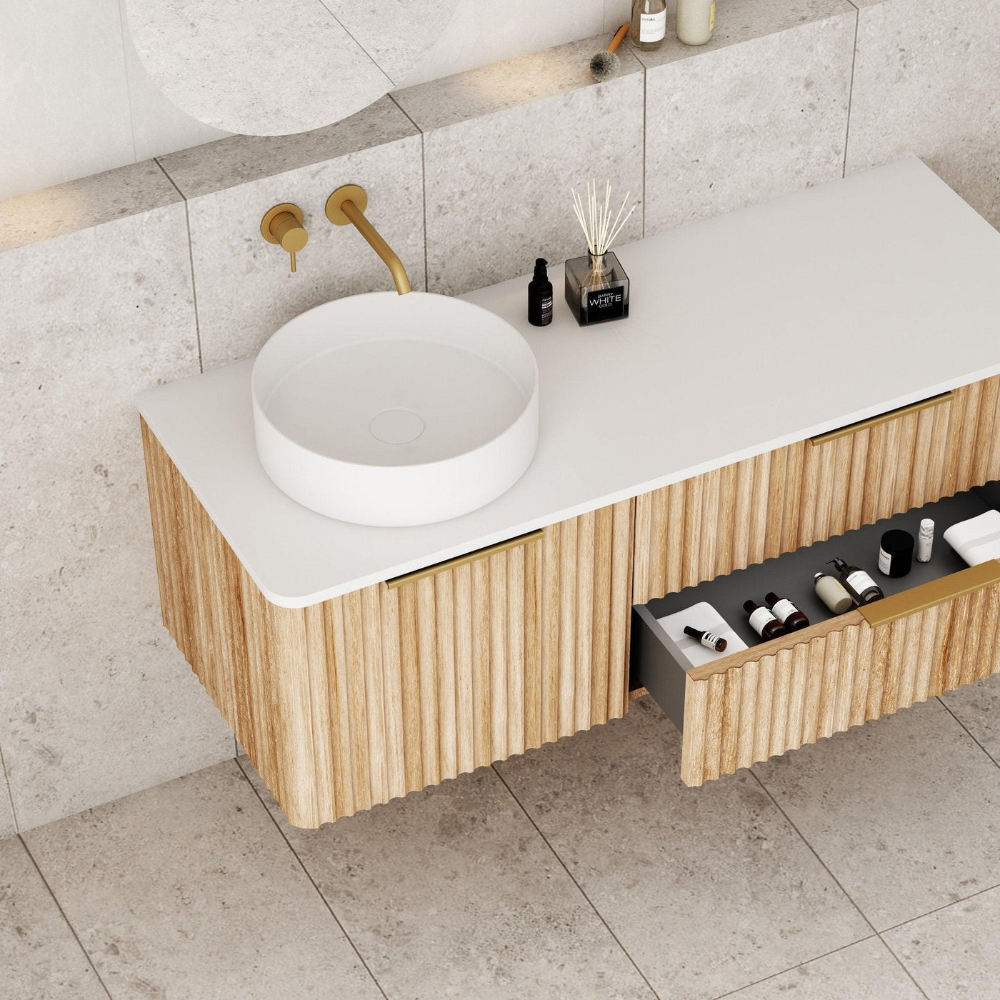 Cassa Design Gravity Curved Wall Hung Vanity | Ideal Bathroom Centre