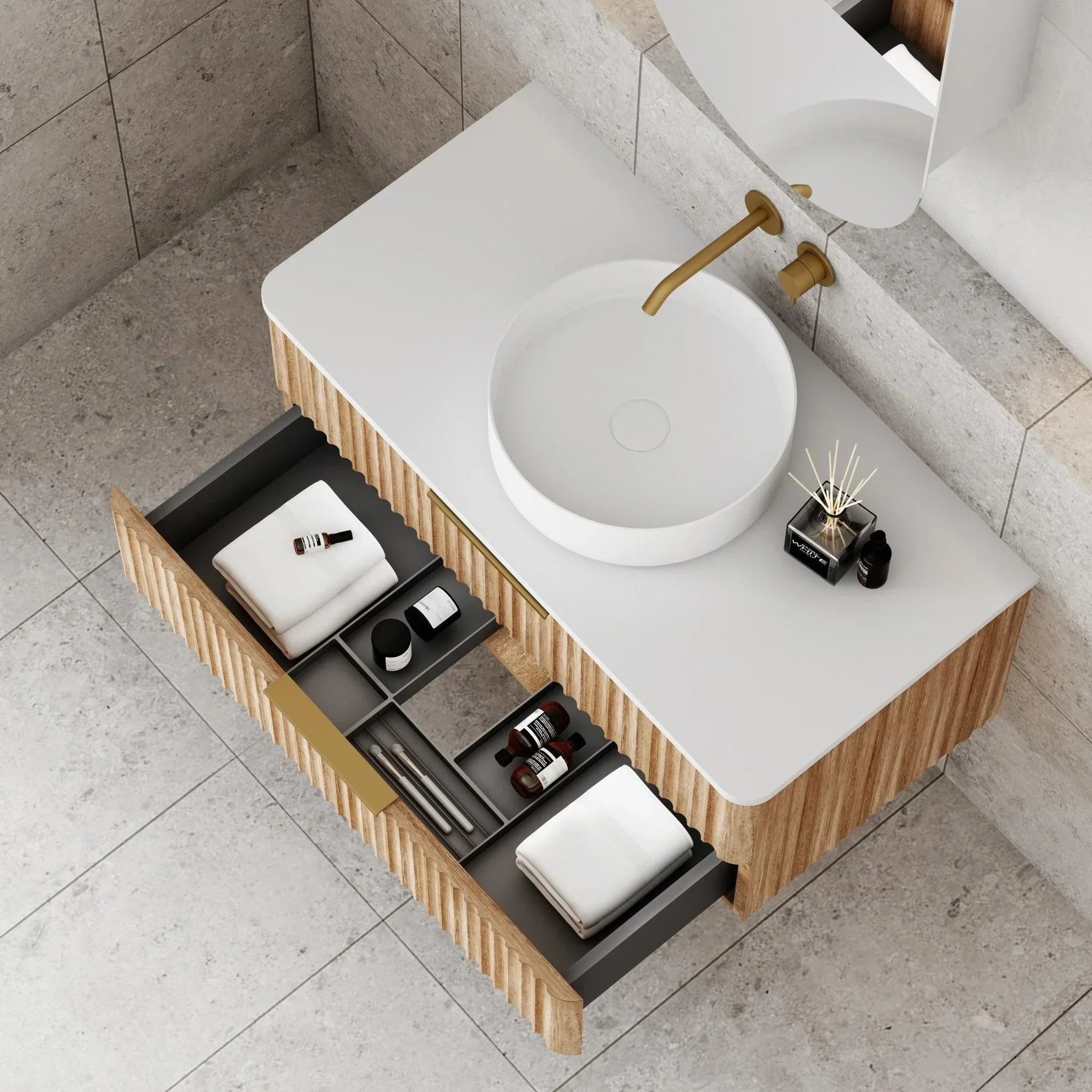 Cassa Design Gravity Curved Wall Hung Vanity — Ideal Bathroom Centre