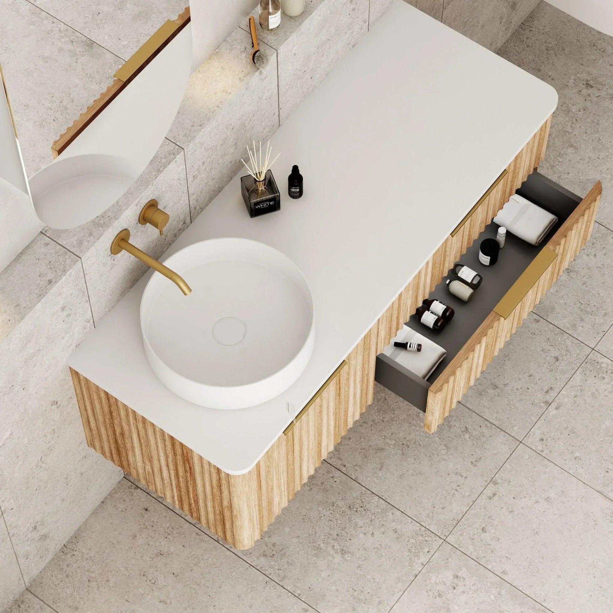 Cassa Design Gravity Curved Wall Hung Vanity — Ideal Bathroom Centre