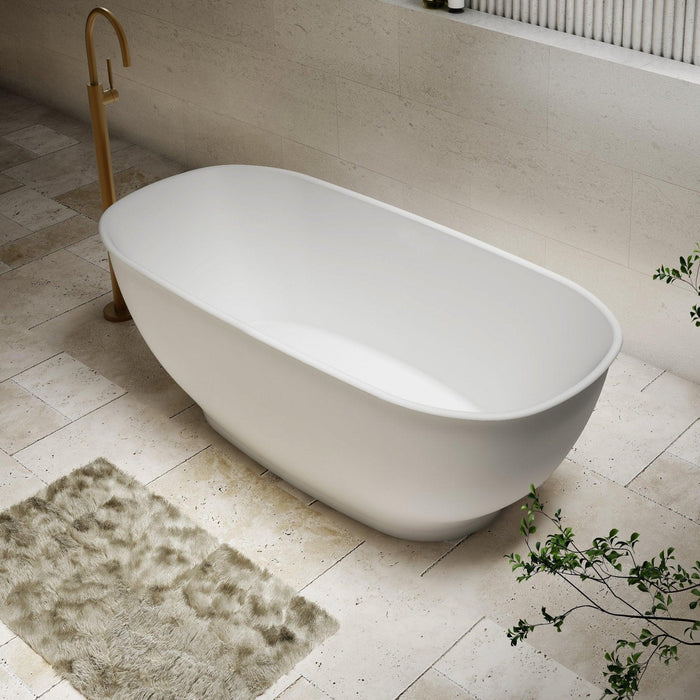 Cassa Design Hampton Freestanding Bath-Matte White — Ideal Bathroom Centre