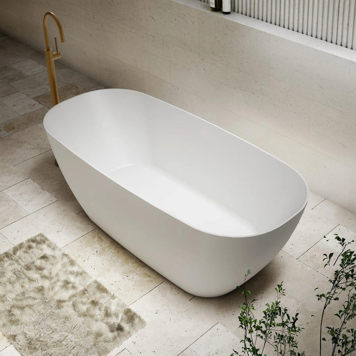 Cassa Design Rec Slimline Freestanding Bath-Matte White — Ideal ...