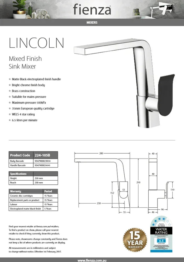 Fienza Tapware | Ideal Bathroom Centre