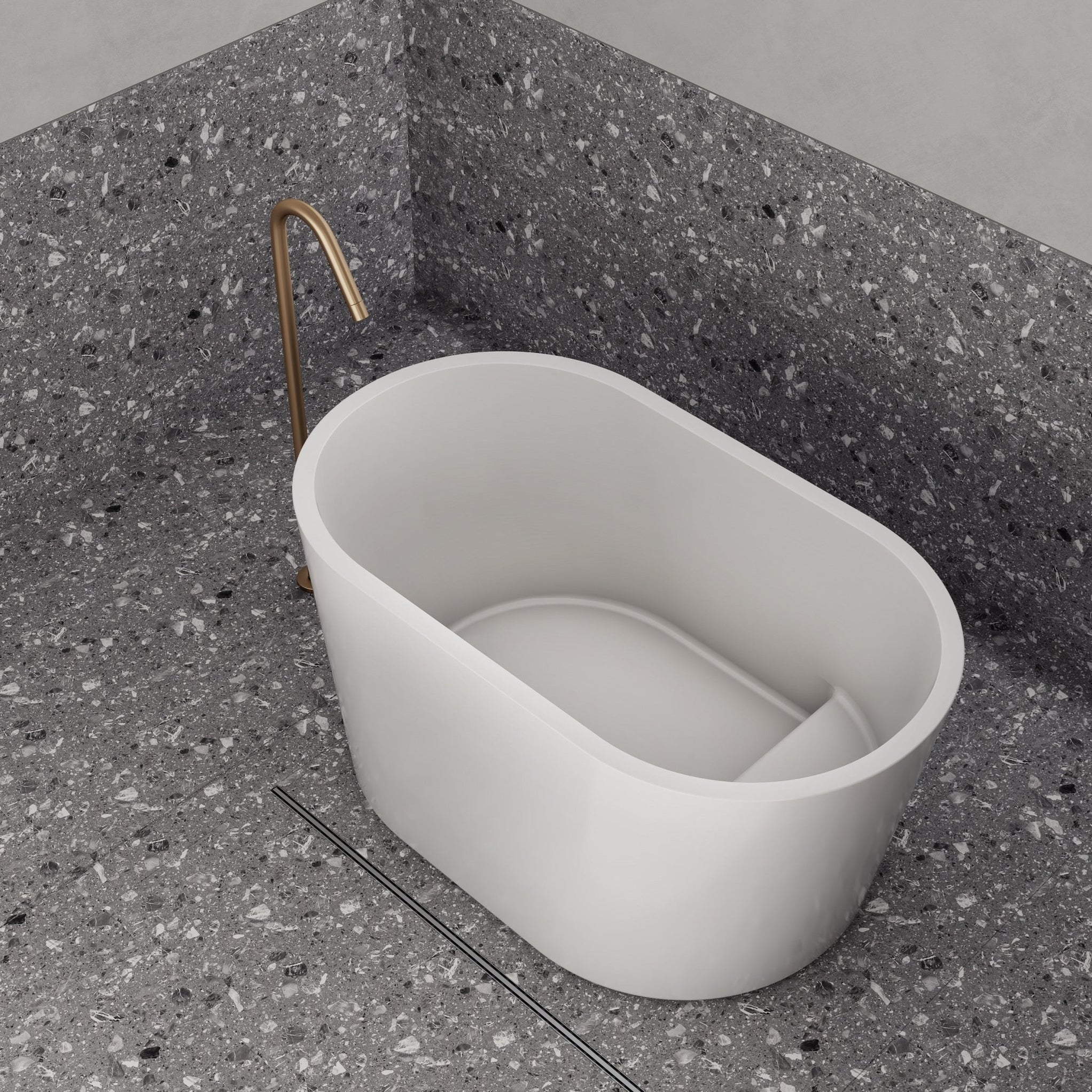 Milano Moji 1300mm Freestanding Bath Gloss White — Ideal Bathroom Centre