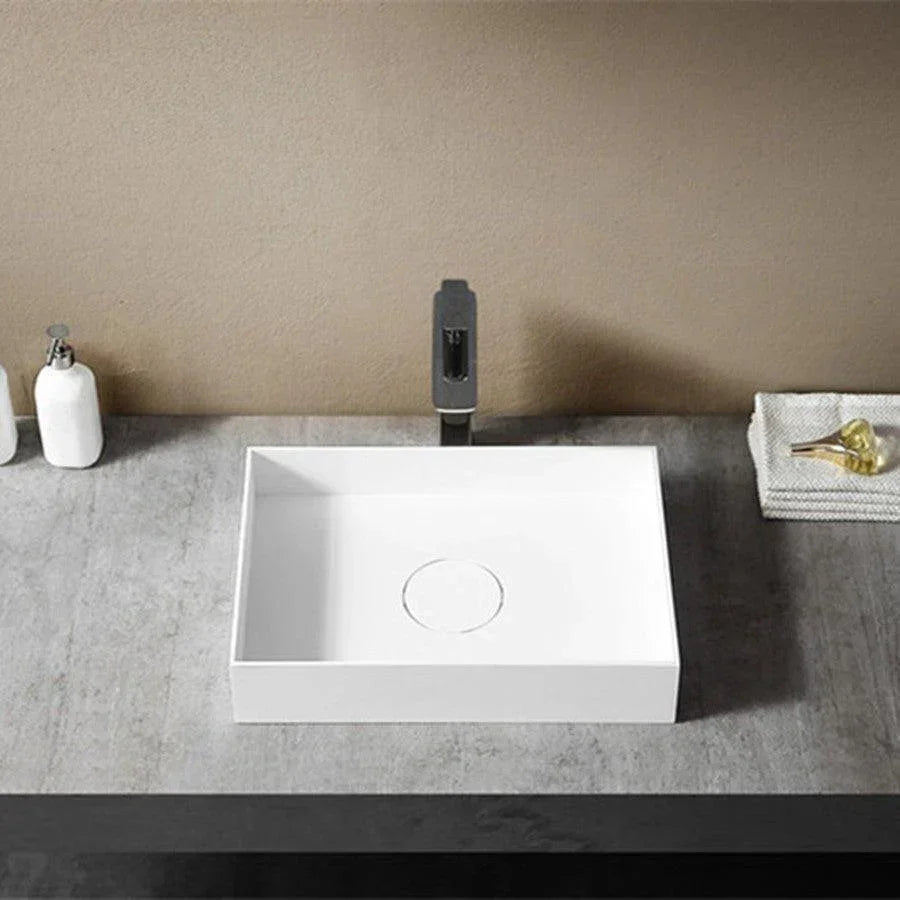 Milano Studio Rectangle Solid Surface Basin | Ideal Bathroom Centre