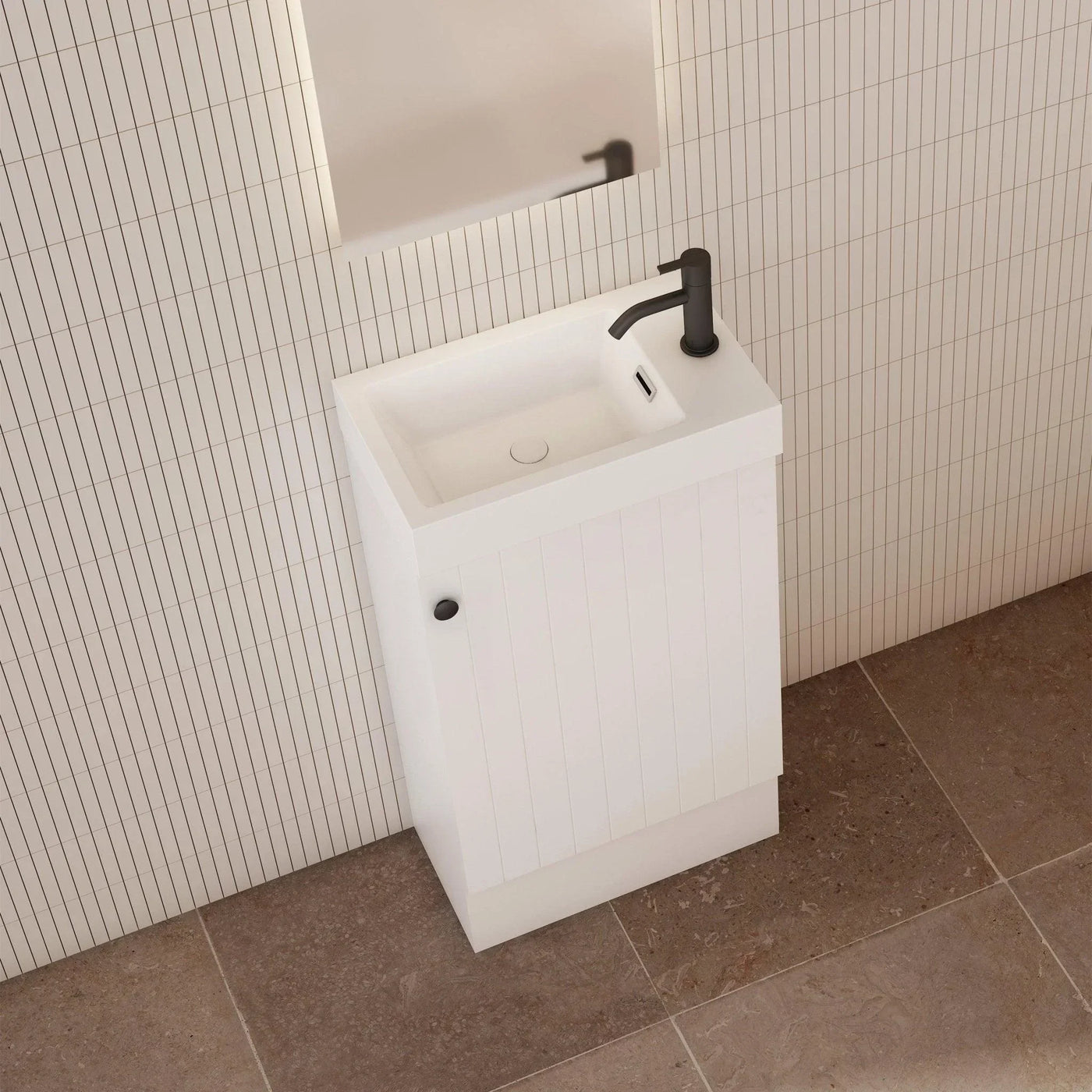 Milano Vee Groove 460mm Small Space Vanity | Ideal Bathroom Centre