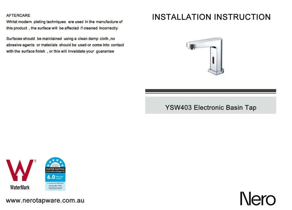 NERO BIANCA SENSOR TAP CHROME — Ideal Bathroom Centre