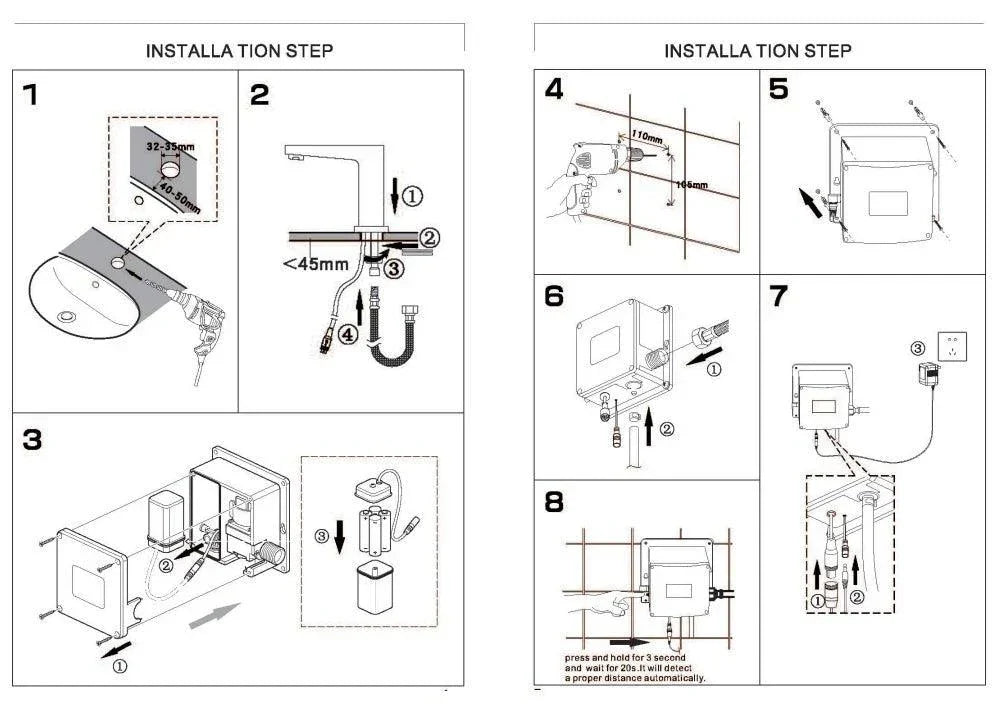 NERO BIANCA SENSOR TAP CHROME — Ideal Bathroom Centre