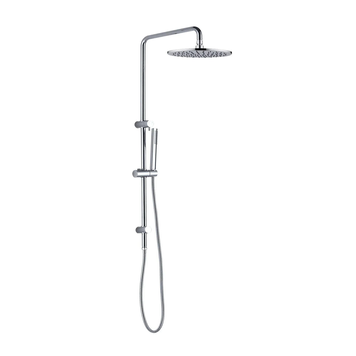 NERO DOLCE ROUND TWIN SHOWER WITH SLIM HAND SHOWER CHROME | Ideal ...