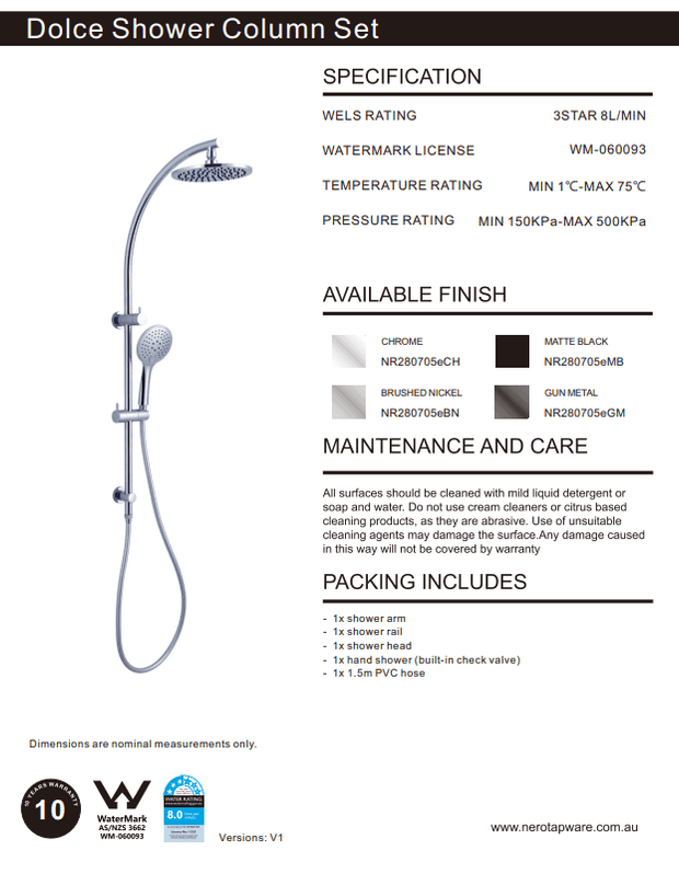 NERO DOLCE TWIN SHOWER GUN METAL — Ideal Bathroom Centre