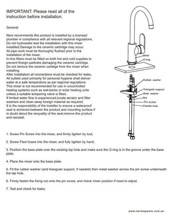 NERO ECCO KITCHEN MIXER MATTE BLACK — Ideal Bathroom Centre